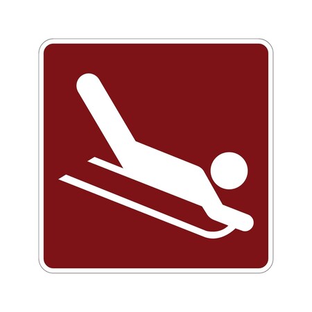 Sign Solutions Usa Sledding (Symbol), Sledding (Symbol), 24 in W x 24 ...