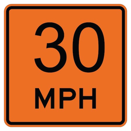 Sign Solutions Usa Work Zone Fluorescent Reflective WZ FLO 080 30 in ...