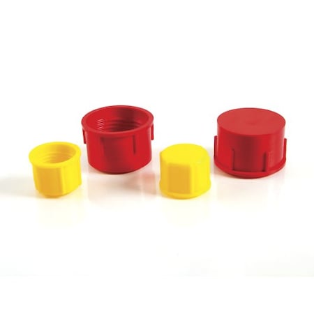 Stockcap THREADED CAP-CT-40-LDPE-RED, 100PK 357470 | Zoro