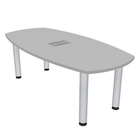 Skutchi Designs 5Ft Arc Shaped Meeting Table Power Data, Silver Legs, 6 ...