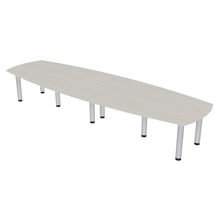 Skutchi Designs 10Ft Arc Boat Conference Room Table with Silver Post ...