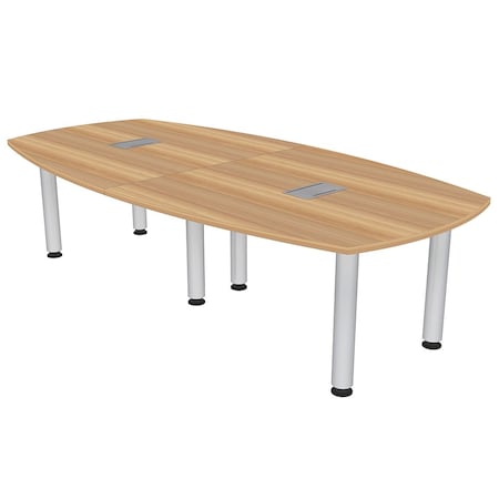 Skutchi Designs 8x4 Arc Boat Conference Room Table Power Data, Silver ...