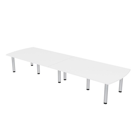 Skutchi Designs 10Ft Arc Rectangle Conference Room Table with Silver ...