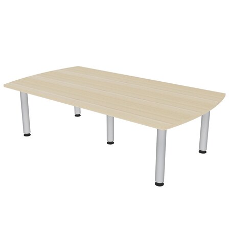 Skutchi Designs 4X7 Arc Rectangle Conference Room Table with Silver ...