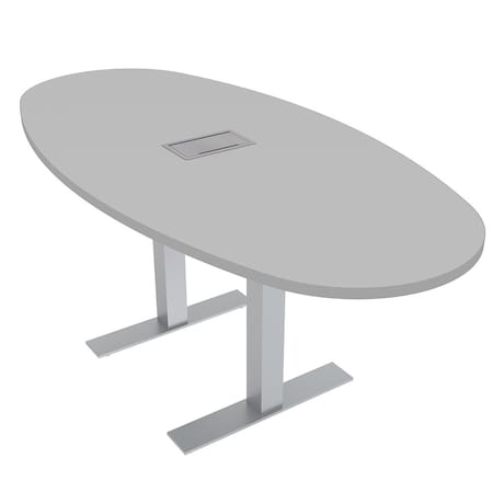 Skutchi Designs 6X4 Conference Table With Power And Data, Oval Boat ...