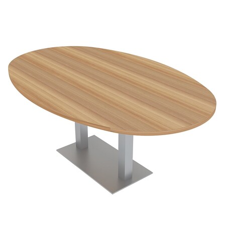 Skutchi Designs 8 Person Boat-Oval Shaped Conference Table with Square ...