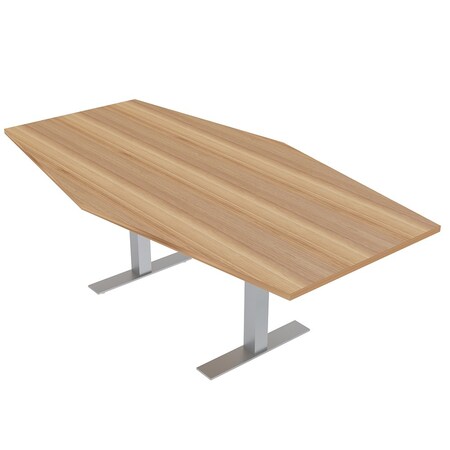 Skutchi Designs 6 Person Hexagon Meeting Room Table with Metal T Bases ...