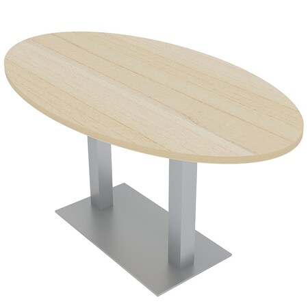 Skutchi Designs 4 Person Conference Table Square Metal Base, Oval, Slim ...