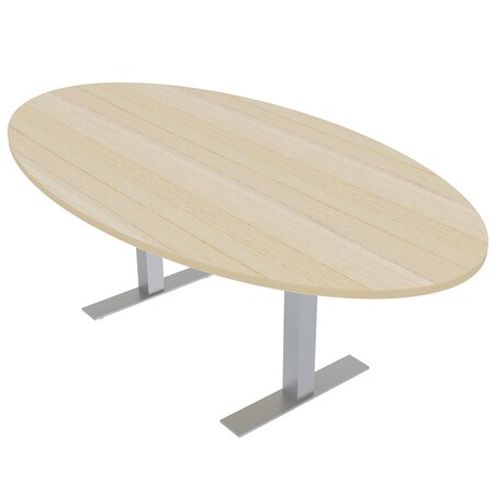 Skutchi Designs 4 Person Oval Conference Table with Metal T-Legs ...