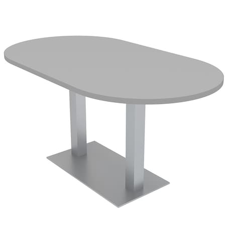 Skutchi Designs 6 Person Conference Table with Square Metal Base ...