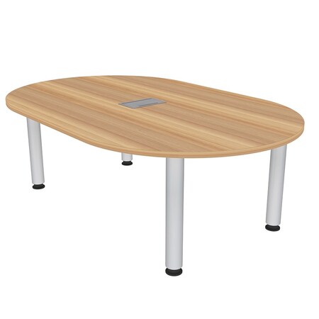 Skutchi Designs 6x4 Racetrack Table with Electric And Data, Silver Post ...