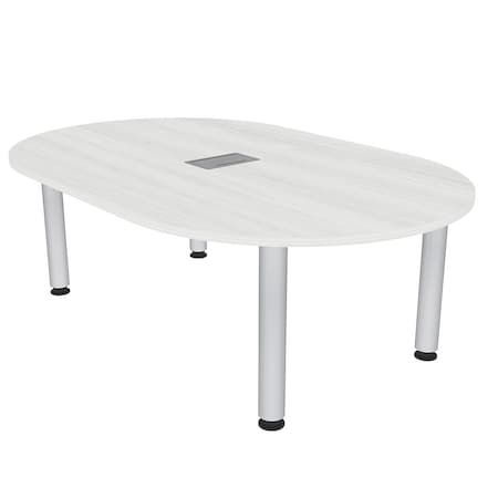Skutchi Designs 6x4 Racetrack Table with Electric And Data, Silver Post ...