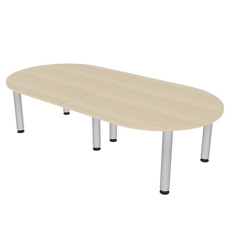 Skutchi Designs 8Ft Racetrack Conference Table, Silver Post Legs ...
