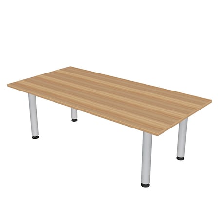 Skutchi Designs 6x3 Rectangular Conference Table with Silver Post Legs ...