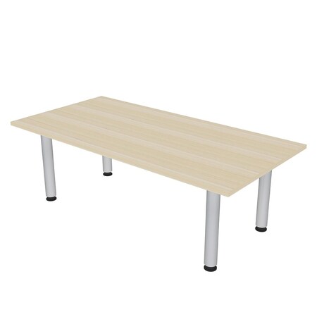 Skutchi Designs 6x3 Rectangular Conference Table with Silver Post Legs ...