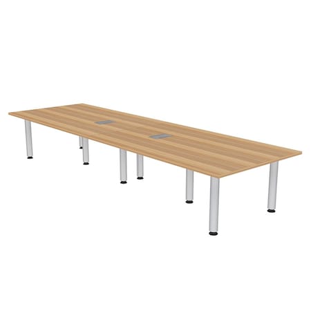 Skutchi Designs 10 Ft Rectangular Room Table, Power And Data, Silver ...
