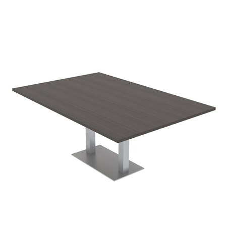Skutchi Designs 7x4 Rectangular Conference Table with Square Metal Base ...