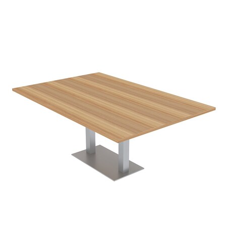 Skutchi Designs 7x4 Rectangular Conference Table with Square Metal Base ...