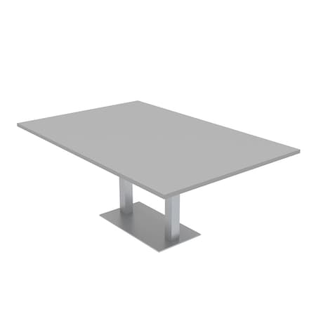 Skutchi Designs 7x4 Rectangular Conference Table with Square Metal Base ...
