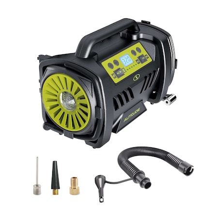 Sun Joe Hybrid 12-Volt/110-Volt AC High Volume Tire Inflator/Deflator ...