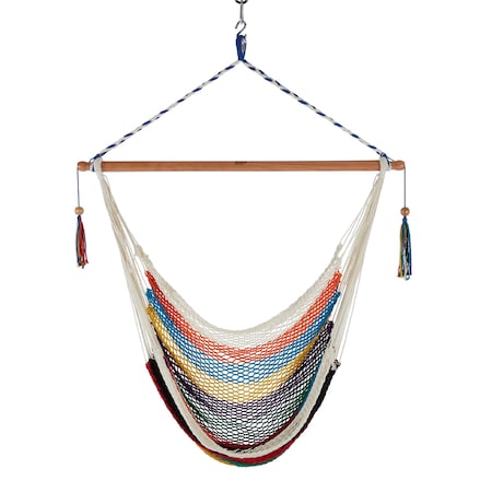 Snow Joe Bliss Hammocks Island Rope Hammock Chair w Spreader Bar ...