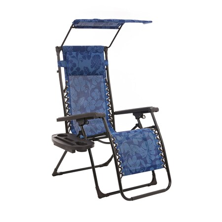 Snow Joe Bliss Hammocks Gravity Free Chair w Canopy, Drink Tray, Pillow ...