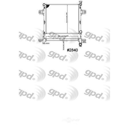 Global Parts Distributors Radiator, 2840C 2840C | Zoro