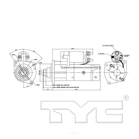 Tyc Starter Motor, 1-17578 1-17578 | Zoro