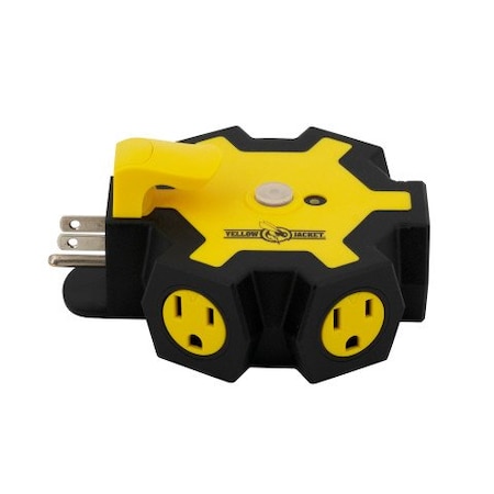 Yellow Jacket Yellow Outdoor Power Set 30' Cord & 5 Out Adapter, 6PK ...