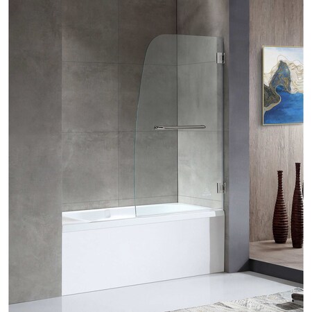 Anzzi Right Drain Tub in White With 34 x 58 in. Tub Door in Chrome, 5 ...