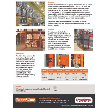 Beastwire By Spaceguard 4-Sided Pallet Rack Enclosure W/Bi-Parting ...