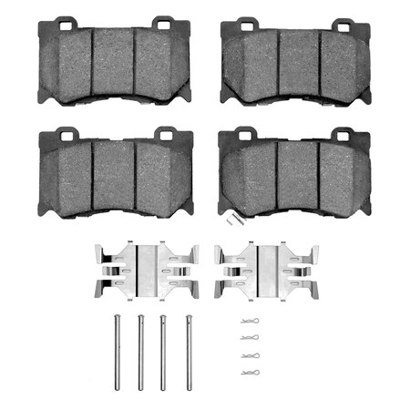Dynamic Friction Co 3000 Ceramic Brake Pads and Hardware Kit, Low Dust ...