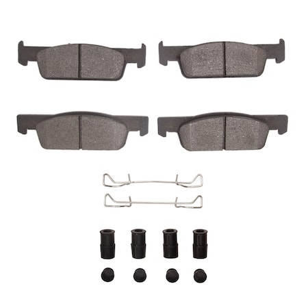 Dynamic Friction Co 3000 Ceramic Brake Pads and Hardware Kit, Low Dust ...