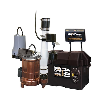 Liberty Pumps PC257-441 1/3 hp Pump Combo Battery BACKUP PUMP PC257-441 ...