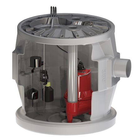 Liberty Pumps P382LE41V-2/A2W 4/10 hp Simplex SEWAGE EJECTOR PACKAGE ...