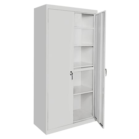 Steel Cabinets Usa Storage Cabinet, 78 in H, 48 in W, Gray, 4 Shelves ...