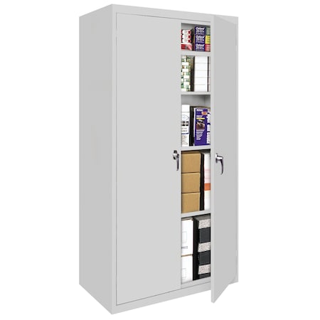 Steel Cabinets Usa Storage Cabinet, 72 in H, 36 in W, Gray, 4 Shelves ...
