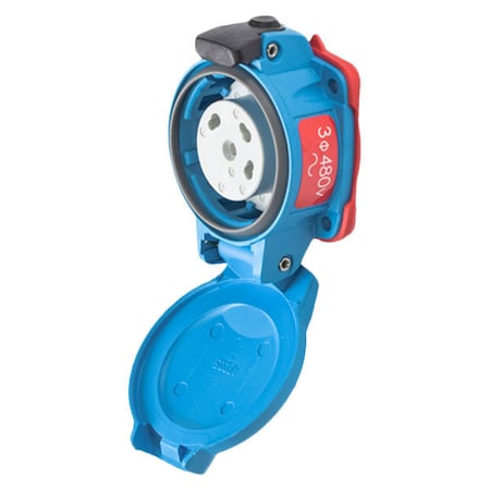 Meltric Pin & Sleeve Receptacle, 20 A, 480V AC, Three Phase, 3 Pole ...