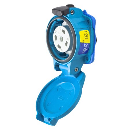 Meltric Pin & Sleeve Receptacle, 20 A, 120/208V AC, Three Phase, 3 Pole ...