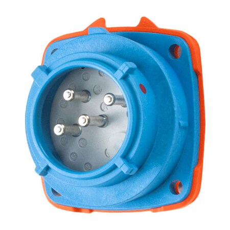 Meltric Pin & Sleeve Inlet, 20 A, 250V AC, Three Phase, 3 Pole, Screw ...