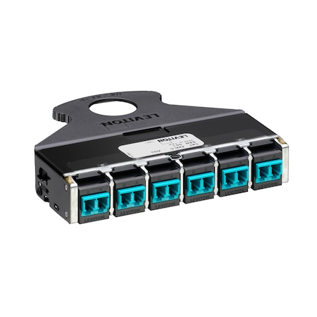 Leviton E2XHD 12-FIBER QUICKPORT LC CASSETTE. OM3/OM4 - AQUA E2XLC-AQU ...