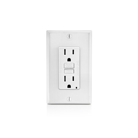 Leviton ELECTRICAL RECEPTACLES 515R GFCI ST TR NAFTA WHT GFTR1-FW | Zoro