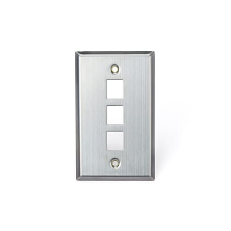 Leviton Number of Gangs: 1 302 Stainless Steel, Brushed Finish, Silver ...