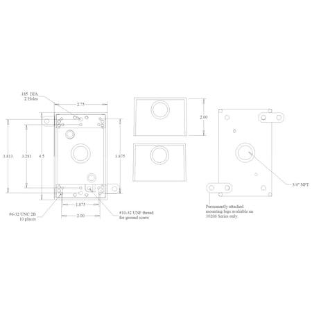 Mulberry Electrical Box, 19 cu in, Outlet Box Type, 1 Gang, Aluminum ...