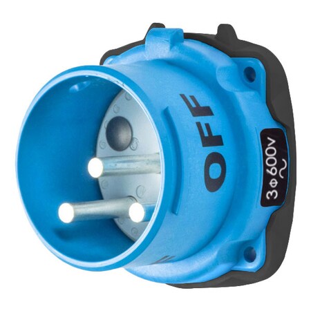 Meltric Pin & Sleeve Inlet, 100 A, 600V AC, 2 Pole, Screw Terminals ...