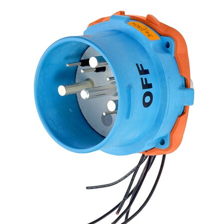 Meltric Pin & Sleeve Inlet, 150 A, 250V AC, Three Phase, 3 Pole, Screw ...
