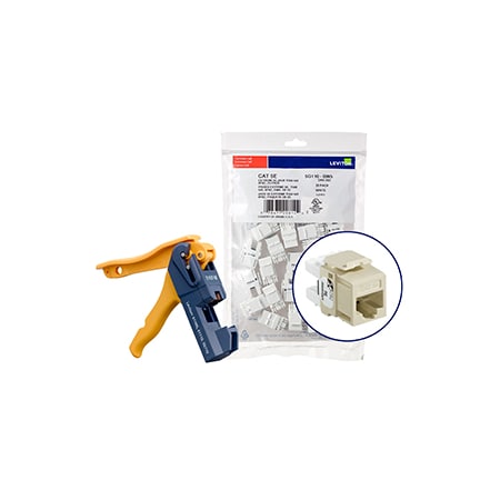 Leviton RJ JACK AND MODULE EXTREME CAT 5E UTP JACK 150PK, IVORY 5G110 ...