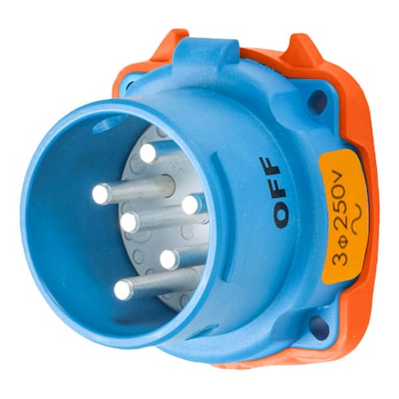 Meltric Pin & Sleeve Inlet, 20 A, 250V AC, Three Phase, 3 Pole, Screw ...