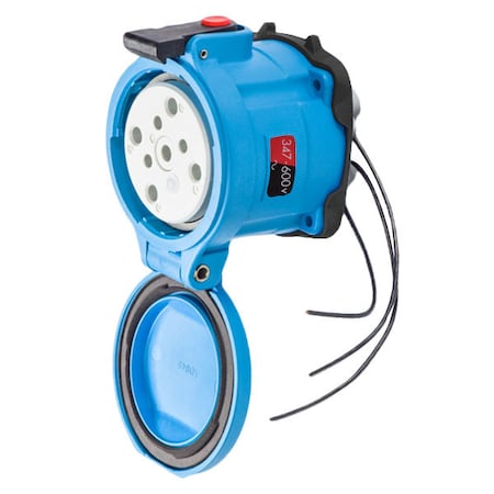 Meltric Pin & Sleeve Receptacle, 60 A, 347/600V AC, Three Phase, 3 Pole ...