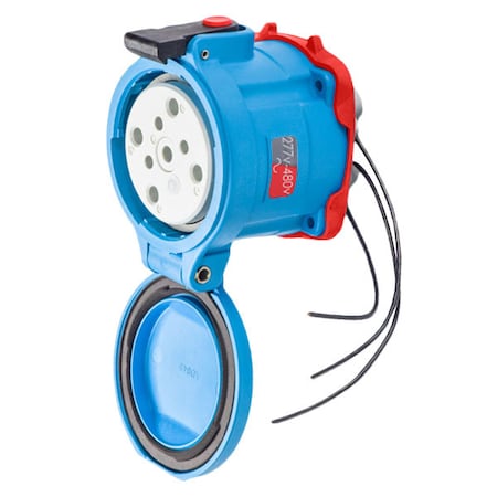 Meltric Pin & Sleeve Receptacle, 100 A, 277/480V AC, Three Phase, 3 ...